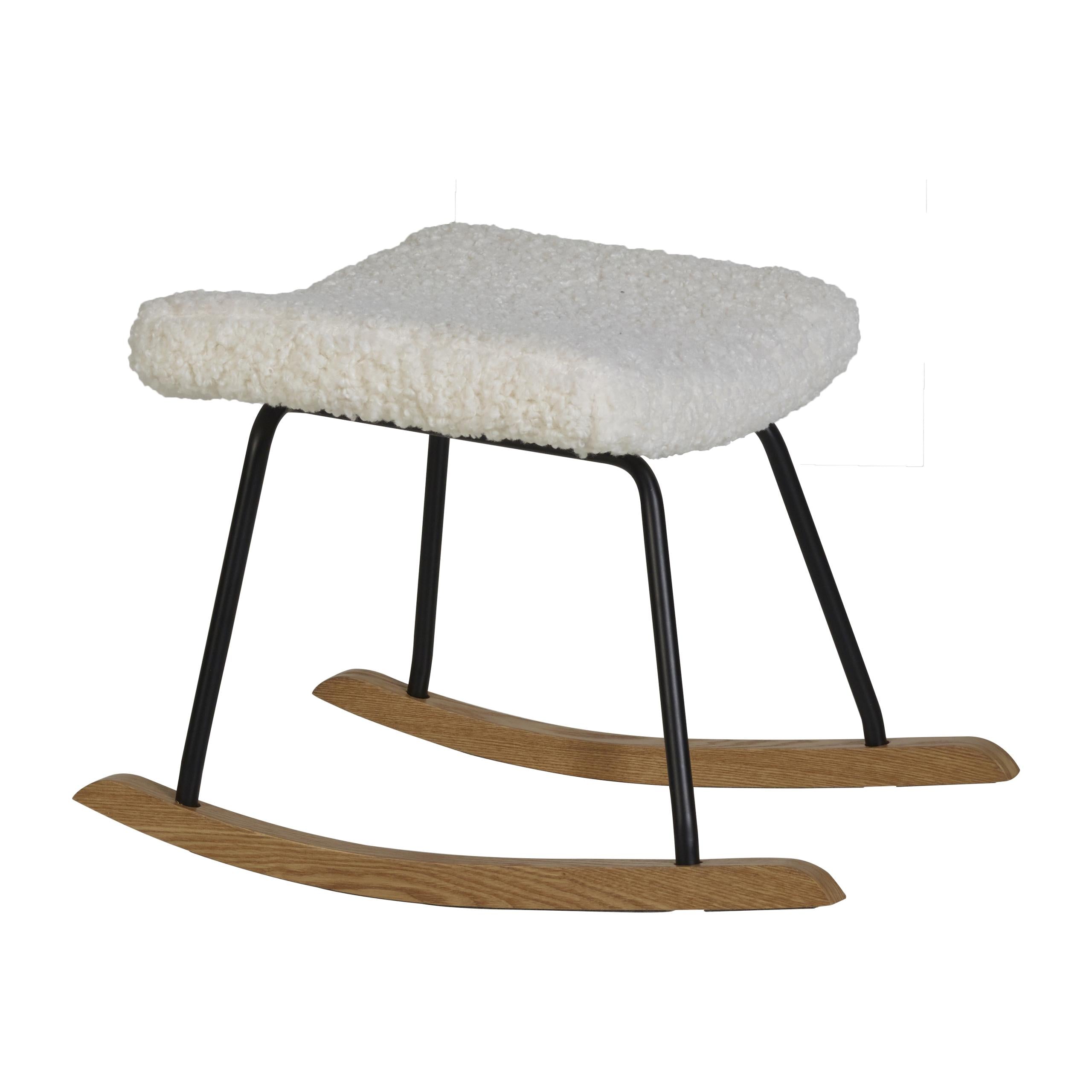 Quax Rocking Chair De Luxe Footstool Teddy White – The Perfect Nursery ...