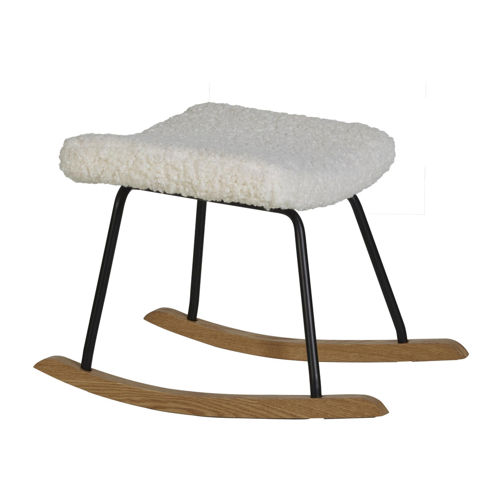 Quax Rocking Chair De Luxe Footstool Teddy White – The Perfect Nursery ...